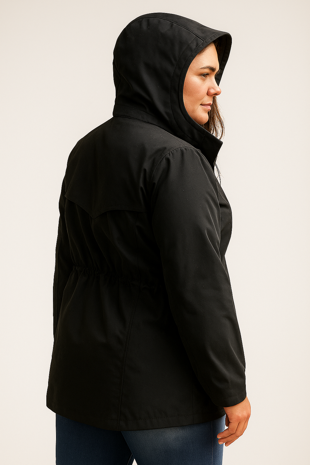 Elvessa Plaid Rain Jacket | Waterproof Hooded Windbreaker